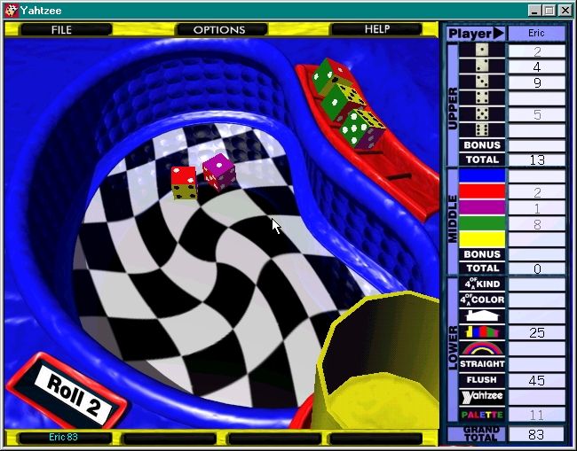 Screenshot of Ultimate Yahtzee (Windows, 1996) - MobyGames