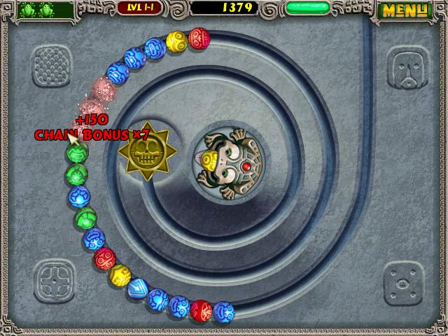 Screenshot of Zuma Deluxe (Windows, 2003) - MobyGames