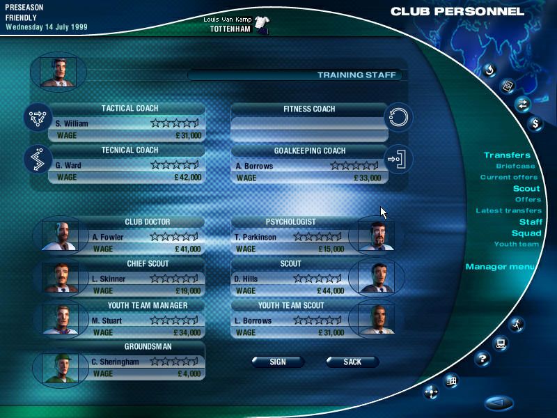 Screenshot of Euro League Football (Windows, 1999) - MobyGames