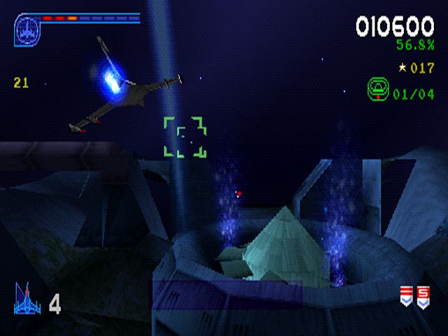 Screenshot of Galaga: Destination Earth (PlayStation, 2000) - MobyGames