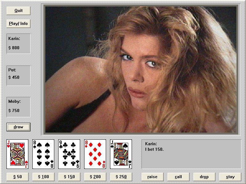 Screenshot of Strip Poker! International (Windows 16-bit, 1993) - MobyGames