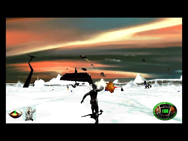 Screenshot of MDK (DOS, 1997) - MobyGames