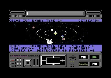 Screenshot of Star Raiders II (Commodore 64, 1987) - MobyGames