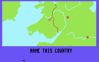 Screenshot of Maps Britain (Commodore 64, 1985) - MobyGames
