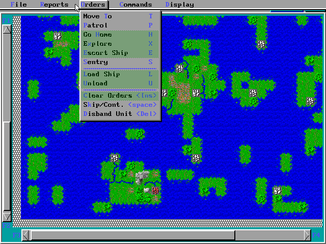 Screenshot of Empire Deluxe (DOS, 1993) - MobyGames