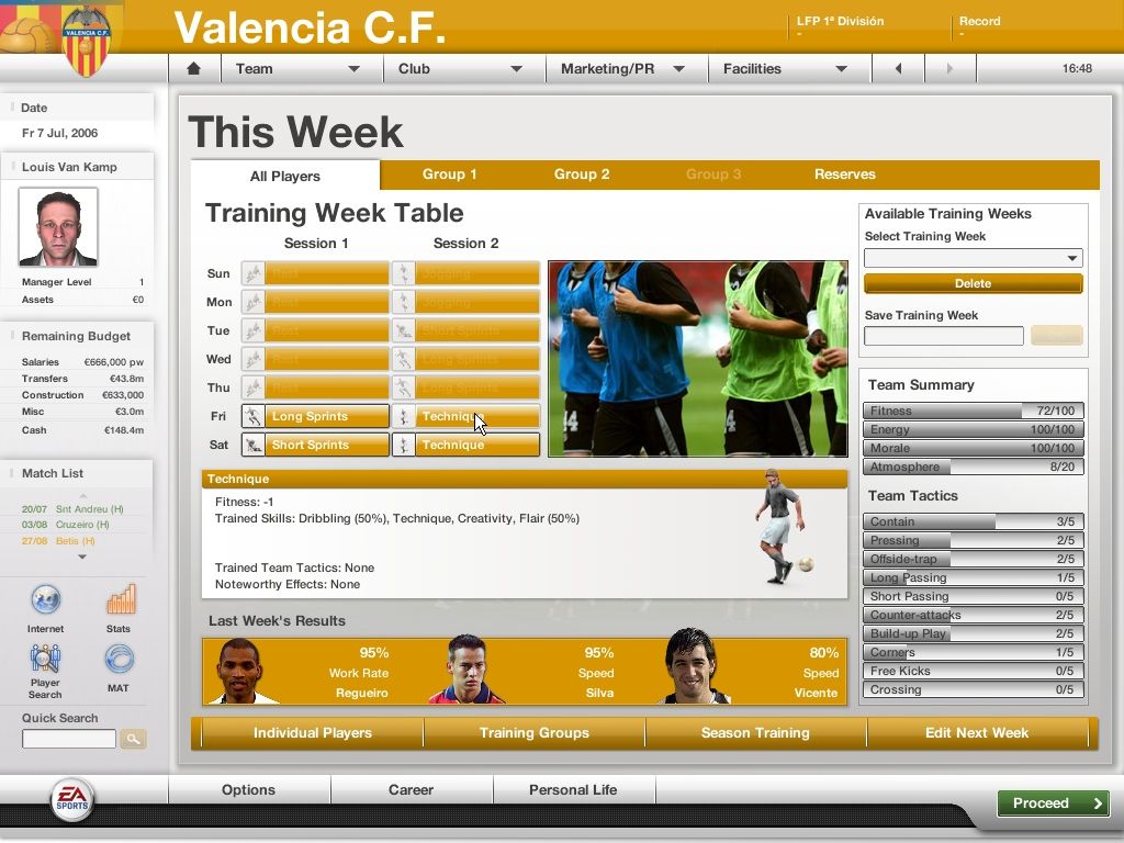 Screenshot of FIFA Manager 07 (Windows, 2006) - MobyGames