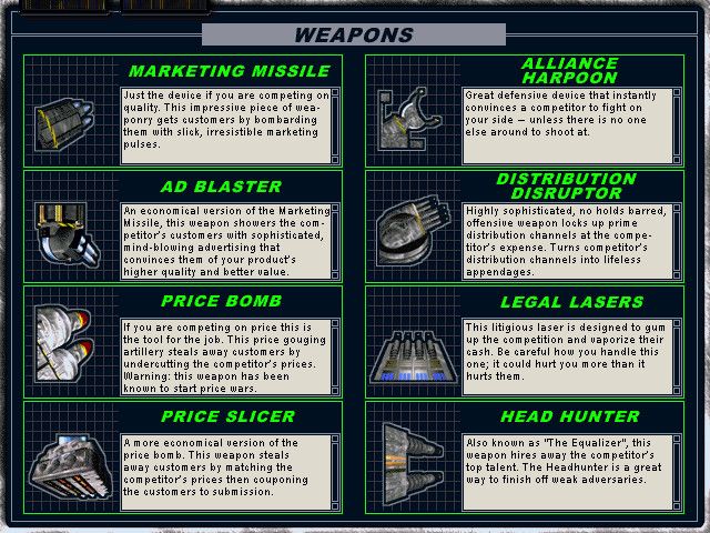 Screenshot of Forbes Corporate Warrior (Windows, 1997) - MobyGames