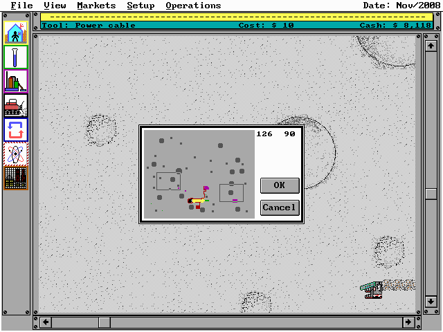 Screenshot of Moonbase (DOS, 1990) - MobyGames