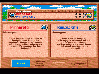 Screenshot of HardBall III (Genesis, 1992) - MobyGames