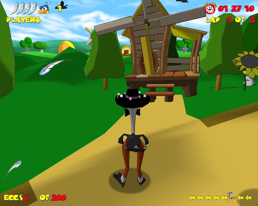 Screenshot of Ostrich Runner (Windows, 2004) - MobyGames