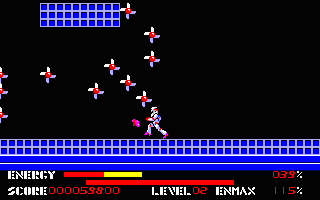 Screenshot of Thexder (TRS-80 CoCo, 1985) - MobyGames