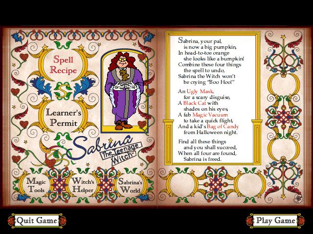 Screenshot of Sabrina: The Teenage Witch - Spellbound (Windows, 1999 ...