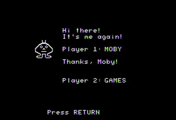 Screenshot of Double "N" Trouble (Apple II, 1985) - MobyGames