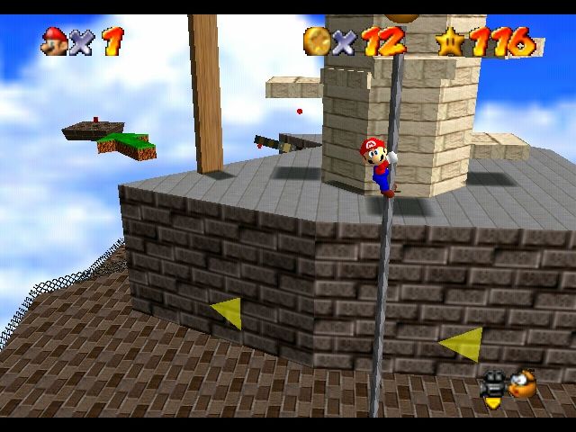 Screenshot of Super Mario 64 (Nintendo 64, 1996) - MobyGames