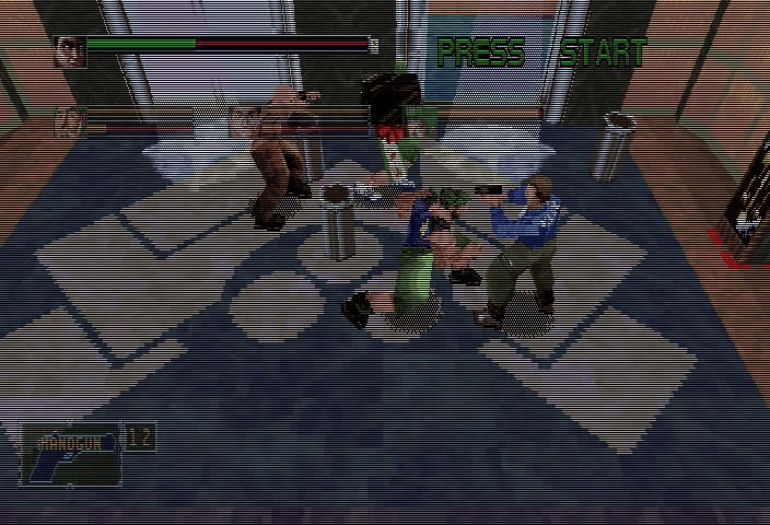 Screenshot of Die Hard Arcade (SEGA Saturn, 1996) - MobyGames