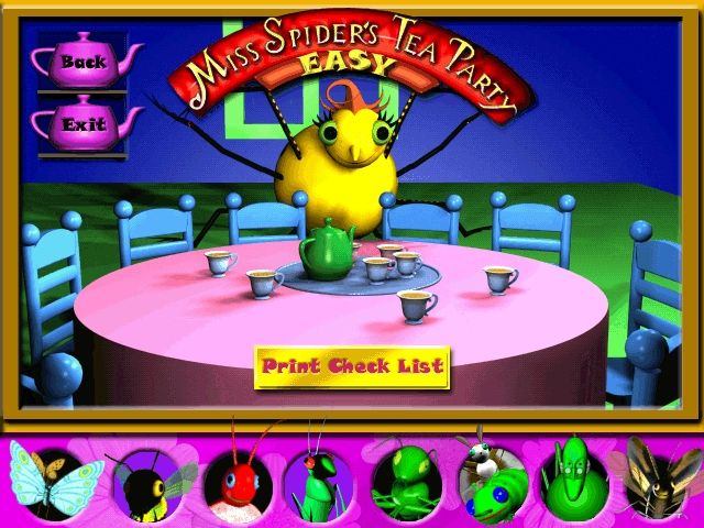 Screenshot of Miss Spider's Tea Party (Windows, 1999) - MobyGames