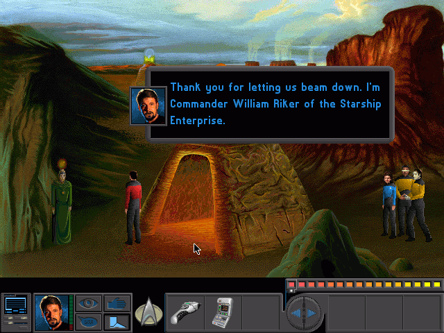 Screenshot of Star Trek: The Next Generation - "A Final Unity" (DOS, 1995) - MobyGames