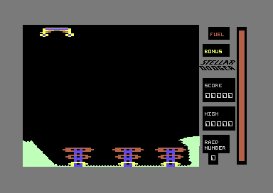 Screenshot of Stellar Dodger (Commodore 64, 1983) - MobyGames