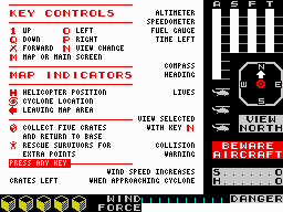 Screenshot of Cyclone (ZX Spectrum, 1984) - MobyGames