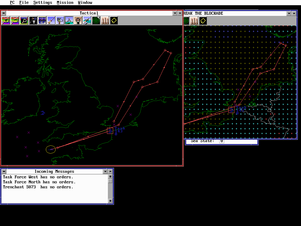 Screenshot of Harpoon II (DOS, 1994) - MobyGames