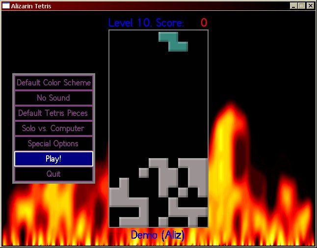 Screenshot of Alizarin Tetris (Windows, 2000) - MobyGames