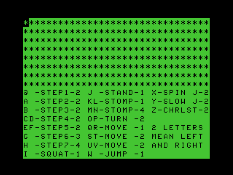 Screenshot of Color Computer Dancing Devil (TRS-80 CoCo, 1982) - MobyGames