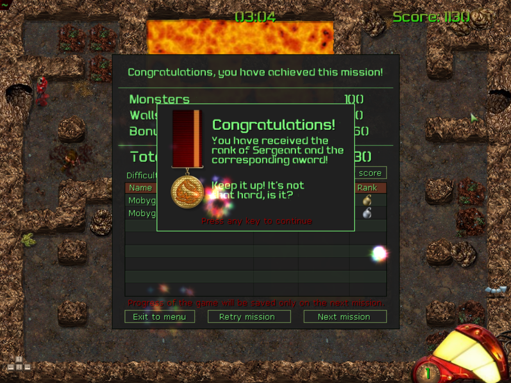 Screenshot of Mars Miner (Windows, 2007) - MobyGames