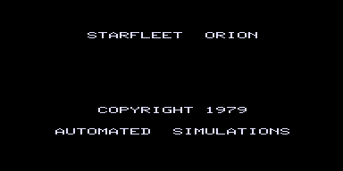 Screenshot of Starfleet Orion (TRS-80, 1978) - MobyGames