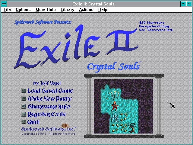Screenshot of Exile II: Crystal Souls (Windows 3.x, 1995) - MobyGames