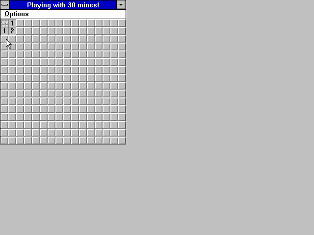 Screenshot of Mines (Windows 3.x, 1990) - MobyGames
