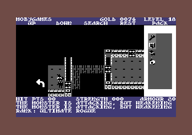 Screenshot of Rogue (Commodore 64, 1980) - MobyGames