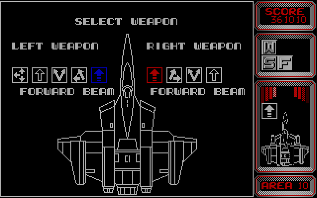 Screenshot of Silpheed (DOS, 1986) - MobyGames