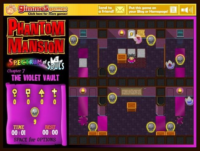 Screenshot of Phantom Mansion: Spectrum of Souls - Chapter 7: The Violet Vault (Browser, 2008 ...