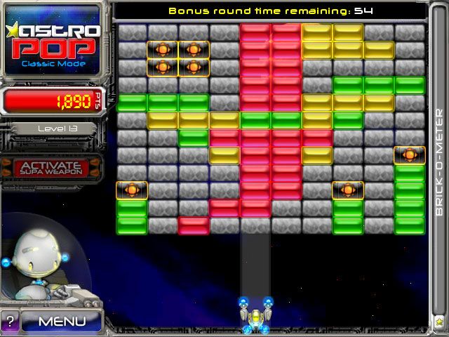 Screenshot of AstroPop Deluxe (Windows, 2004) - MobyGames