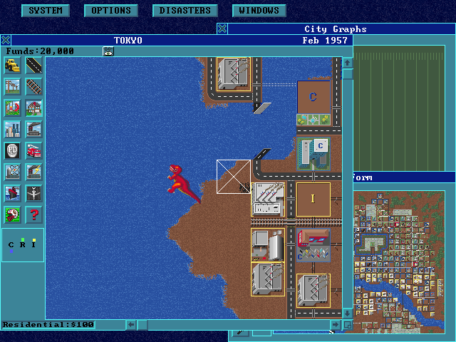 Screenshot of SimCity: Enhanced CD-ROM (DOS, 1993) - MobyGames