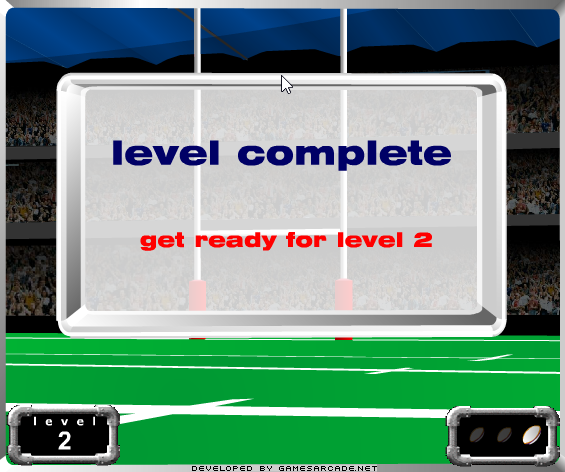 Screenshot of Field Goal Challenge (Browser, 2002) - MobyGames