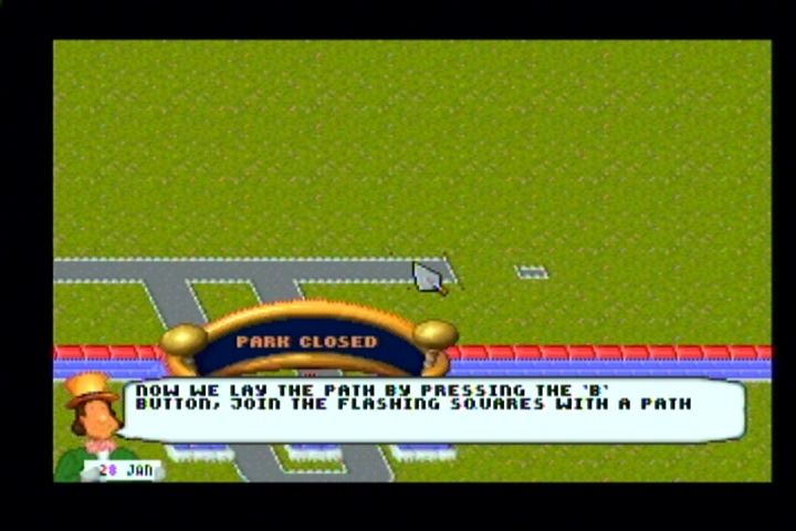 Screenshot of Theme Park (Jaguar, 1994) - MobyGames