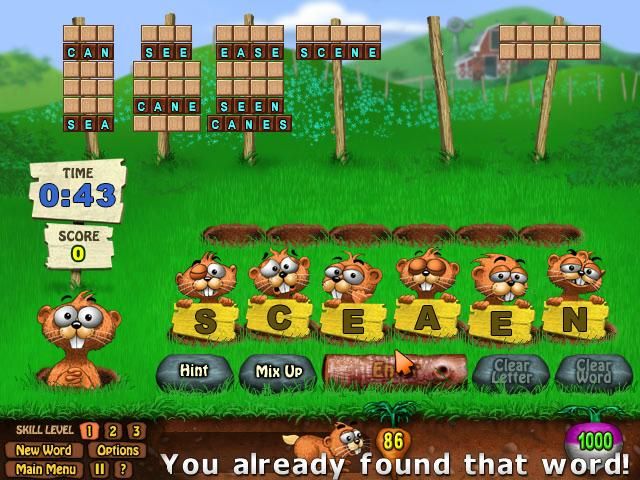 Screenshot of Word Whomp To Go (Windows, 2004) - MobyGames