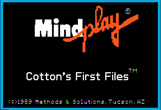 Cotton's First Files (1989) - MobyGames