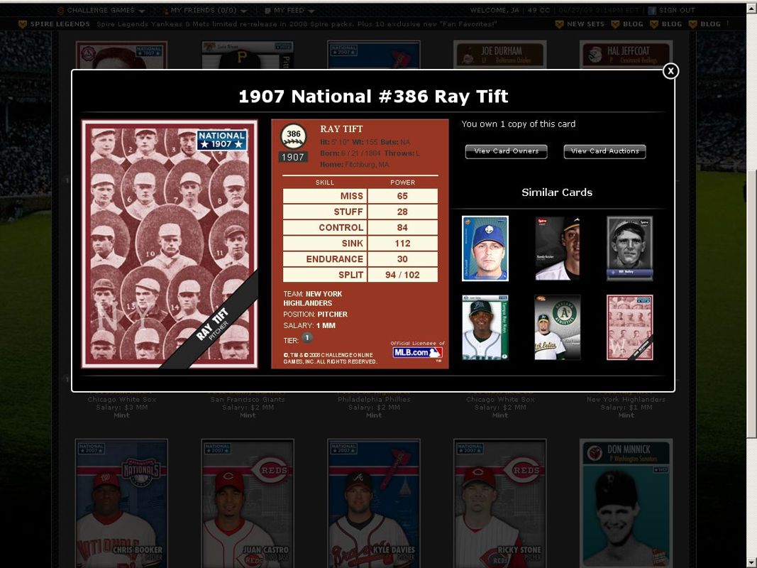 Screenshot of Baseball Boss (Browser, 2008) - MobyGames