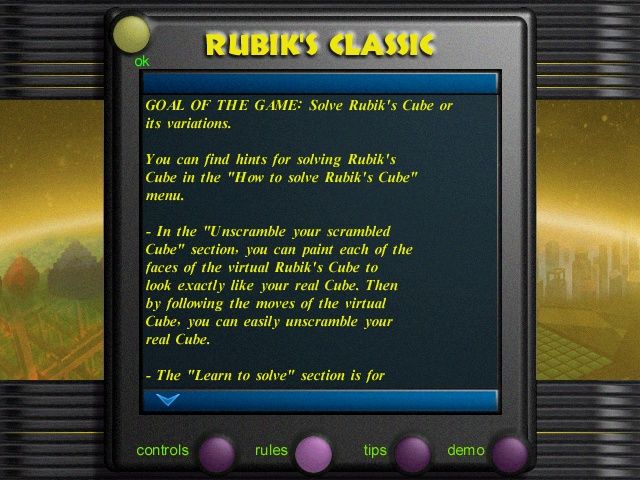 Screenshot of Rubik's Games (Windows, 1999) - MobyGames