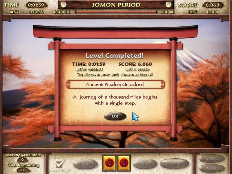 Screenshot of Mahjong Escape: Ancient Japan (Windows, 2006) - MobyGames