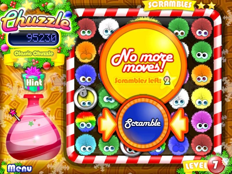 Screenshot of Chuzzle: Christmas Edition (Windows, 2008) - MobyGames