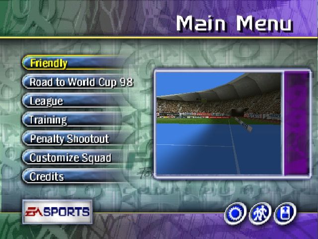 Screenshot of FIFA: Road to World Cup 98 (Nintendo 64, 1997) - MobyGames