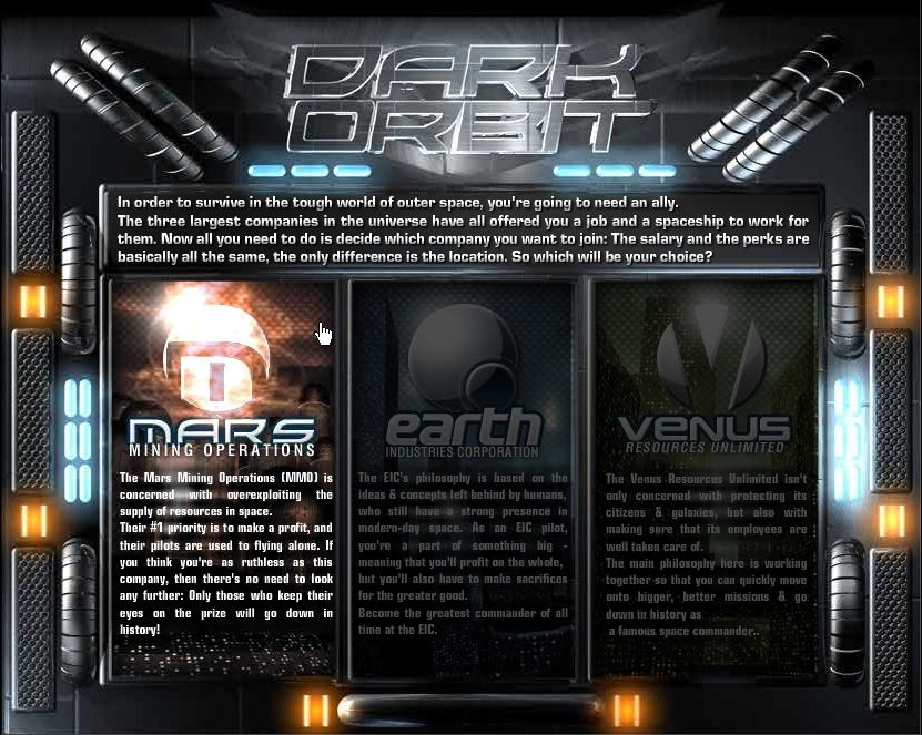Screenshot of Dark Orbit (Browser, 2006) - MobyGames