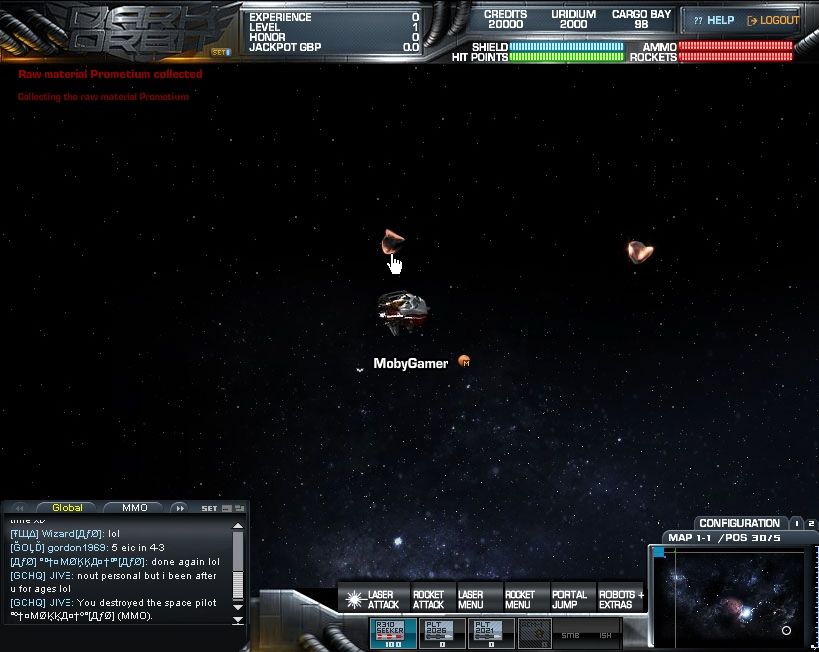 Screenshot of Dark Orbit (Browser, 2006) - MobyGames
