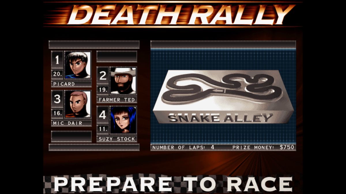 Screenshot of Death Rally (Windows, 1996) - MobyGames