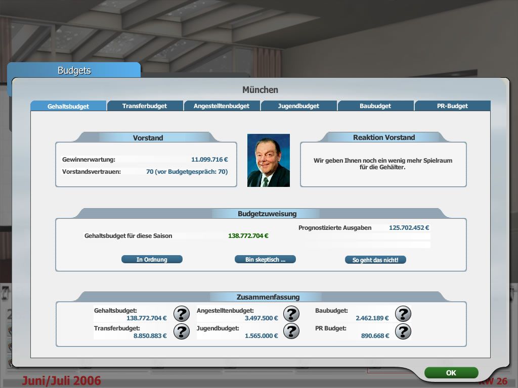 Screenshot of Anstoss 2007: Der Fußballmanager (Windows, 2006) - MobyGames
