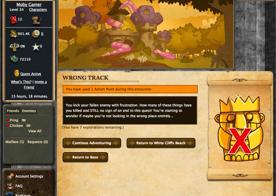 Screenshot of Legends of Zork (Browser, 2009) - MobyGames
