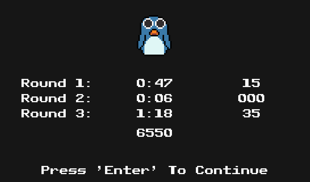 Screenshot of Pengu Survives Christmas (Browser, 2023) - MobyGames